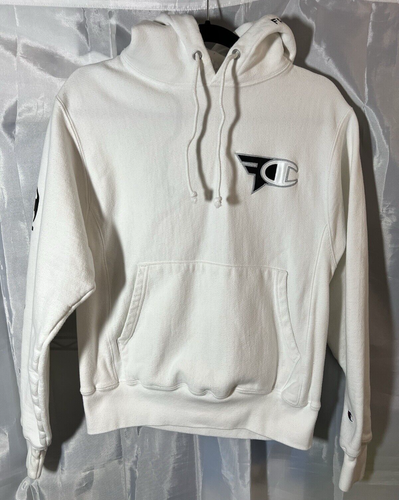 CHAMPION x FAZE CLAN Hoodie Men's Sz Small White Reverse Weave Heavy ...