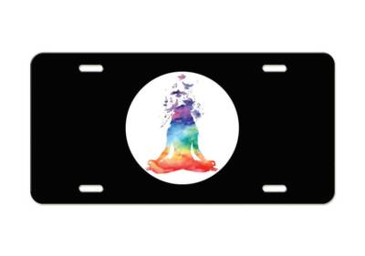 Watercolor Yoga Lotus Position - Aluminum License Plate | eBay
