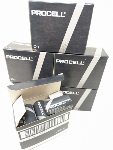 Duracell Procell C12 1.5V C Batteries PC1400 Alkaline C-Cell Battery ...