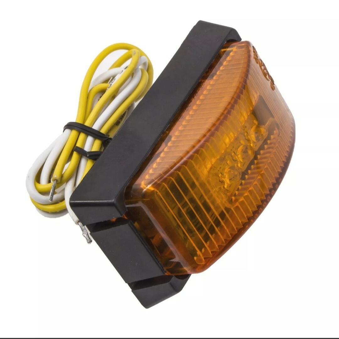 2x LED Side Marker Amber Trailer Clearance Indicator Light Lamp 12/24V ...