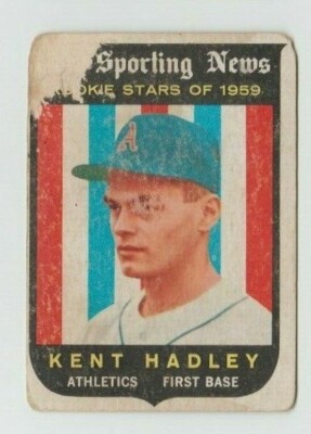 Venezuelan Topps 1959 Kent Hadley #127 Kansas City Athletics BENCO ...