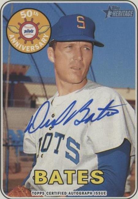 2018 Topps Heritage - Seattle Pilots Autograph Dick Bates #SPA-DBA (AU ...