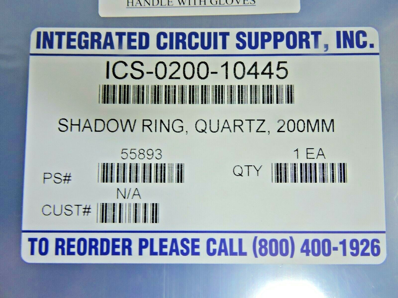 NEW Applied Materials 0200-10445 Quartz Shadow Ring 200mm MxP+ Etch ...