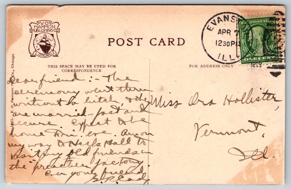 Postcard Swedish M. E. Methodist Episcopal Theological Seminary ...