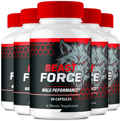 (5 Pack) Beast Force Men Pills, BeastForce Male Maximum Performance ...