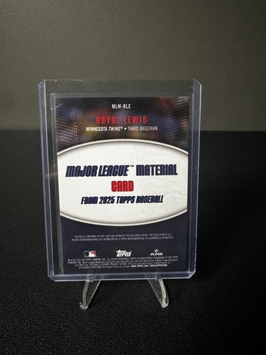 2025 Topps Series 1- Major League Materials #MLM-RLE Royce Lewis (MEM ...