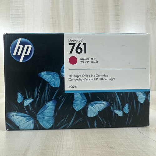 NEW SEALED BOX Genuine HP 761 Magenta Ink Cartridge 400ml (CM993A) DATE ...