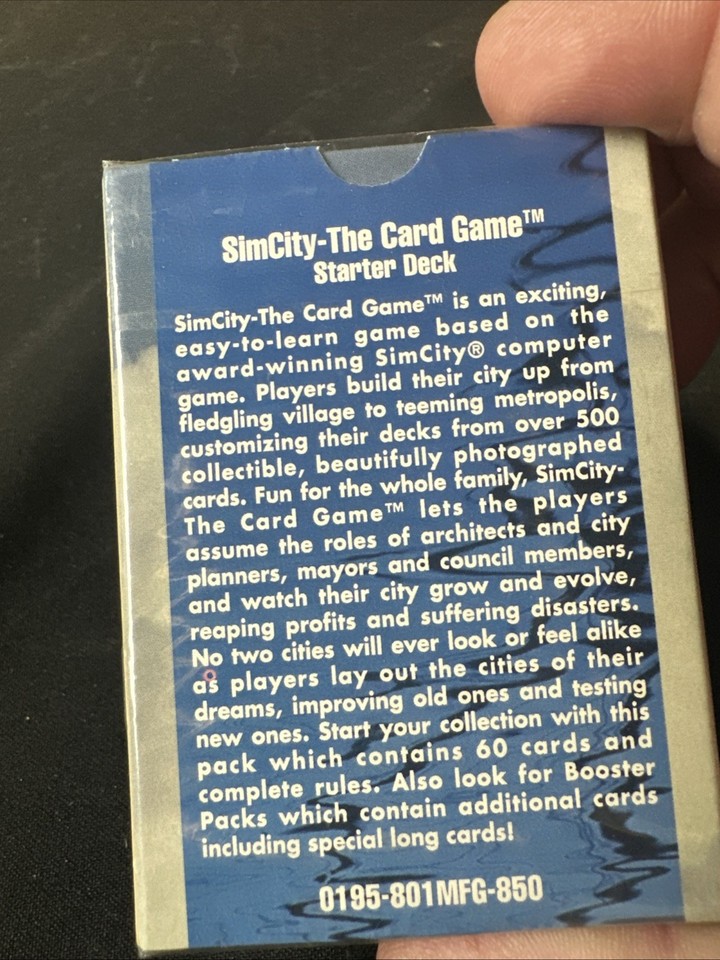 SIM CITY (2 Starter Decks) NEW FACTORY SEALED 1994 Card Game 60 Card | eBay
