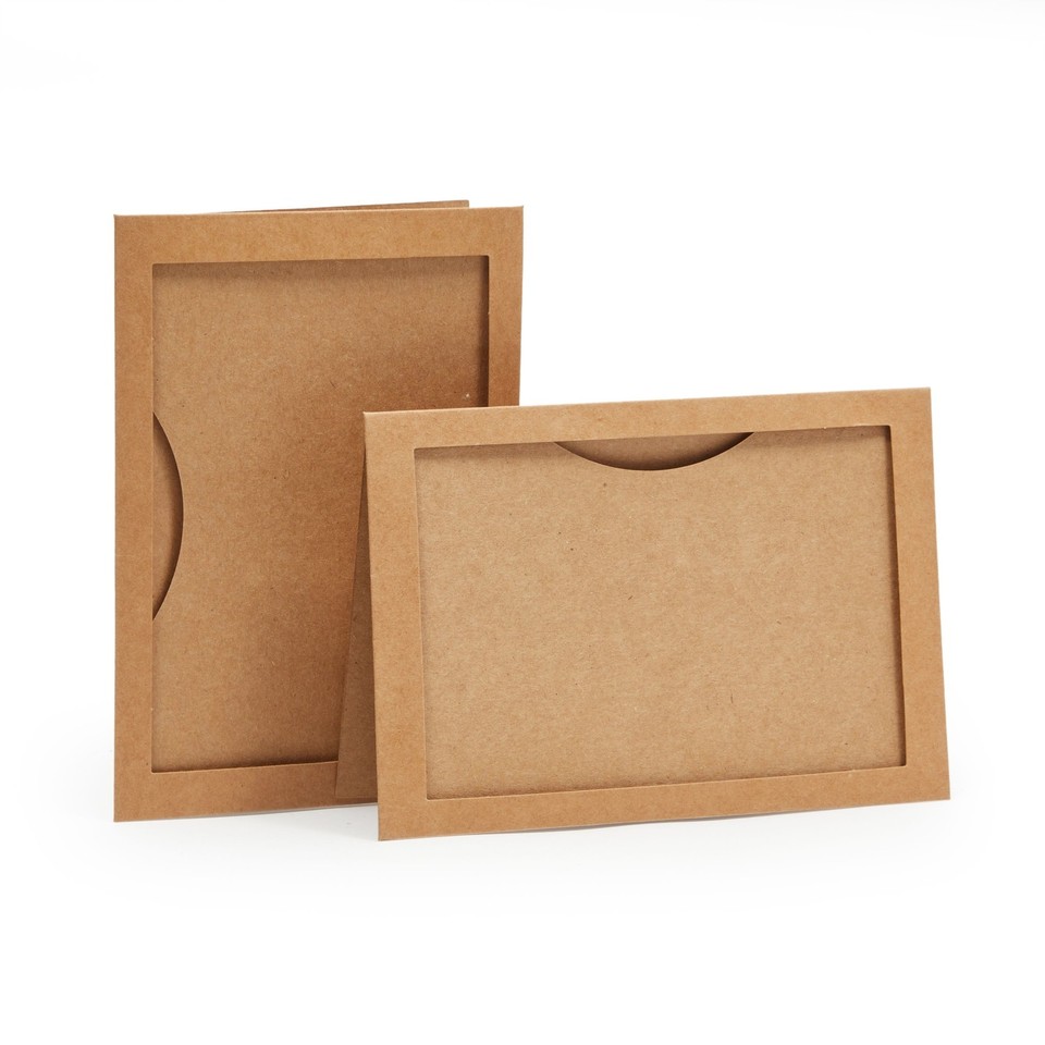 48 Pack Kraft Paper Photo Insert Cards with Envelopes, 4x6 Paper Frames ...