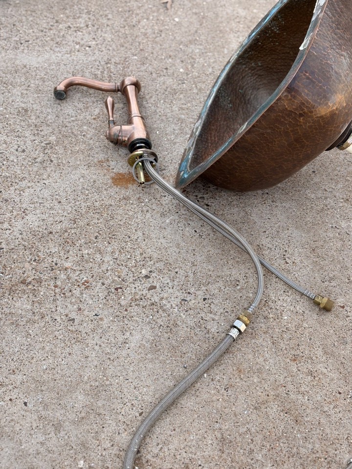 Hammered Antique Copper Finished Bar/Prep Sink w/Antique Copper Bar ...