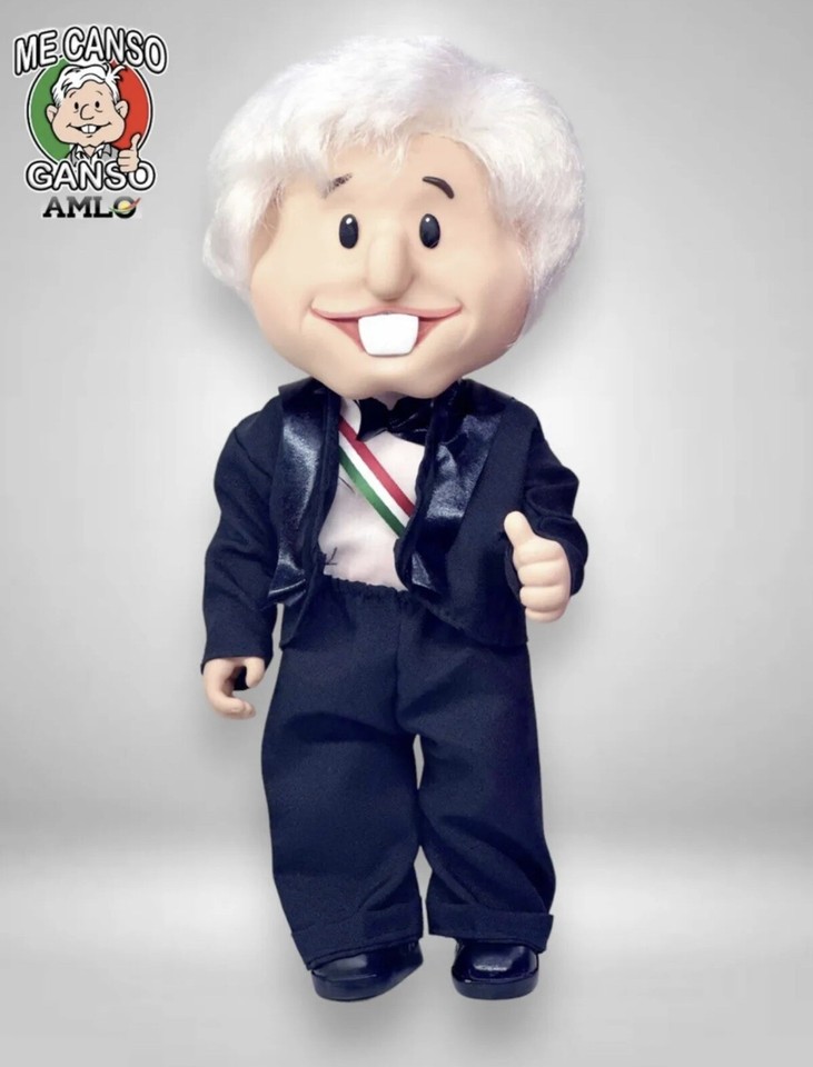1 Lopez Obrador Amlo Amlito Peje Parlante 37 Cms Doll Includes box and ...