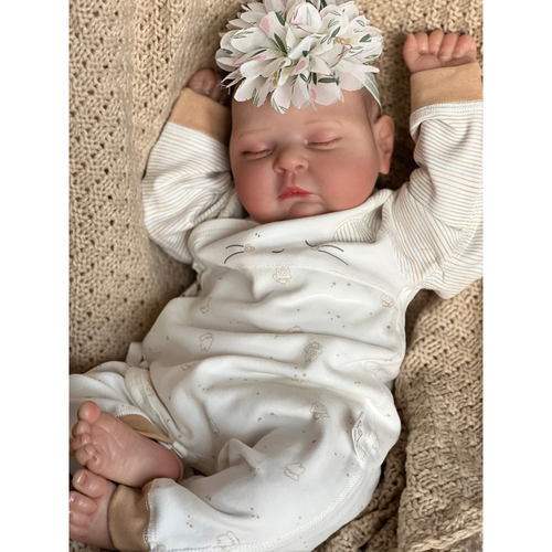 19inch Reborn Baby Peaches Doll Soft Vinyl with 3D Skin Multiple Layers ...