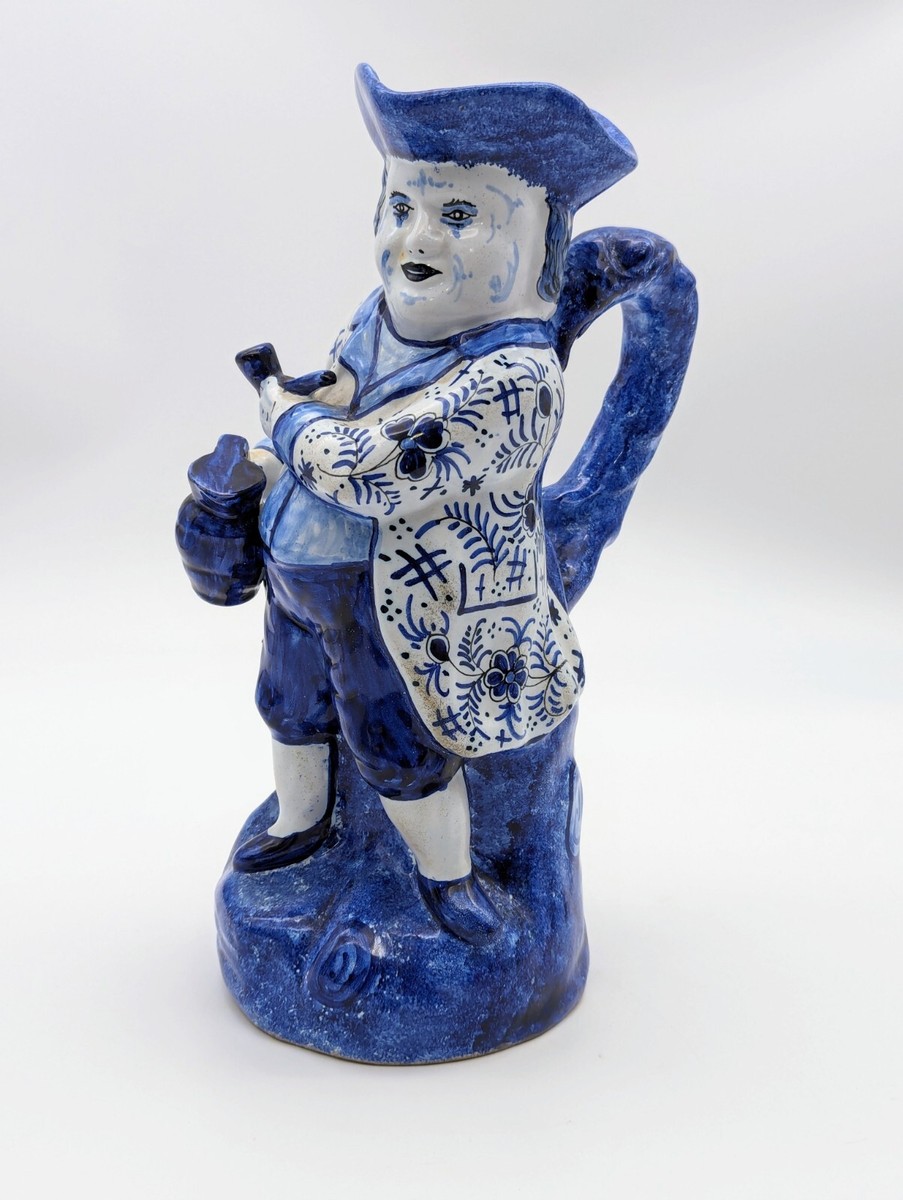 Blue And White Toby Jug