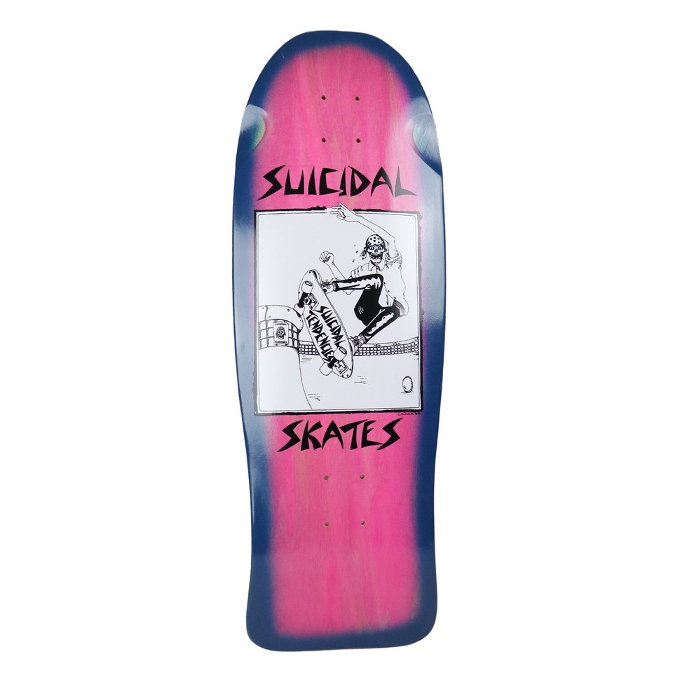 Dogtown Skateboard Deck Suicidal Skates Pool Skater Blue Fade Pink 10. ...
