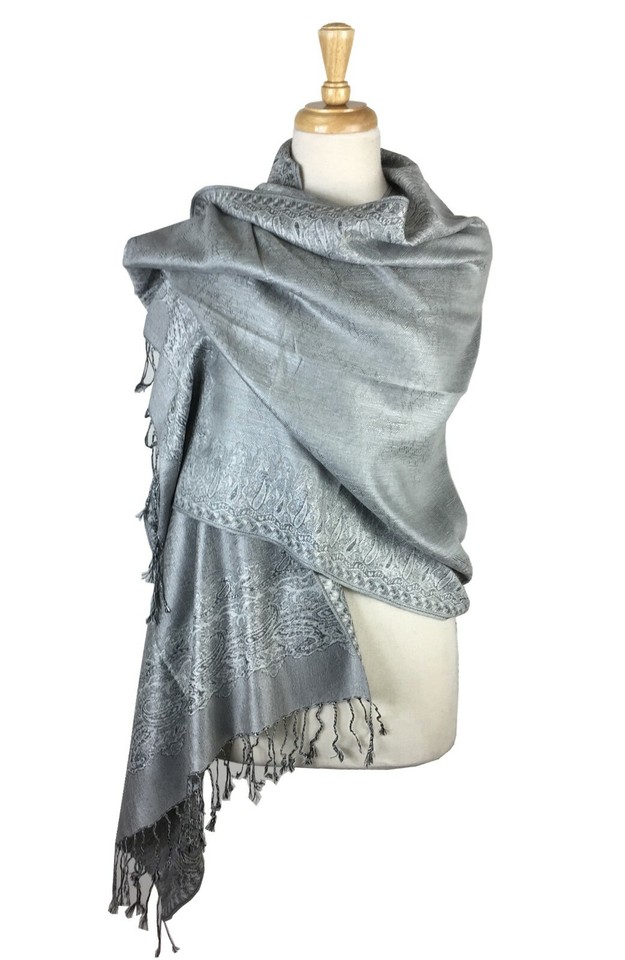 US-SELLER New Reversible Border Paisley Pash, Scarf Shawl Wrap Elegant ...
