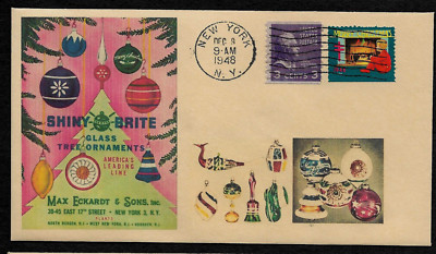 1948 Shiny Brite Ornaments ad Featured on Collector's Xmas Envelope ...