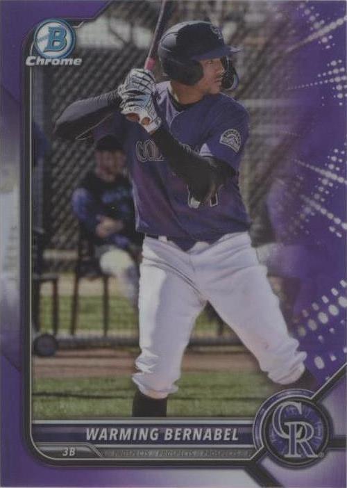 2022 Bowman Draft - Chrome Warming Bernabel #BDC-179 Purple Refractor ...