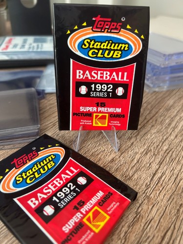 Unopened 1992 Topps Stadium Club Series 1 Baseball Packs - 15 cards per ...