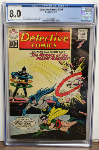 DETECTIVE COMICS #296 (1961) CGC 8.0 BATMAN ROBIN Nick Cardy Sheldon ...