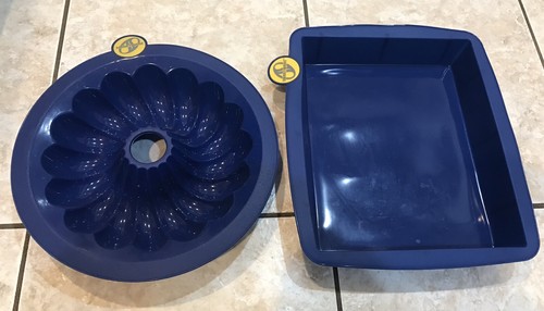Smartware Silicone 3 piece set - Bundt Pan, Rectangle Cake Mold With ...