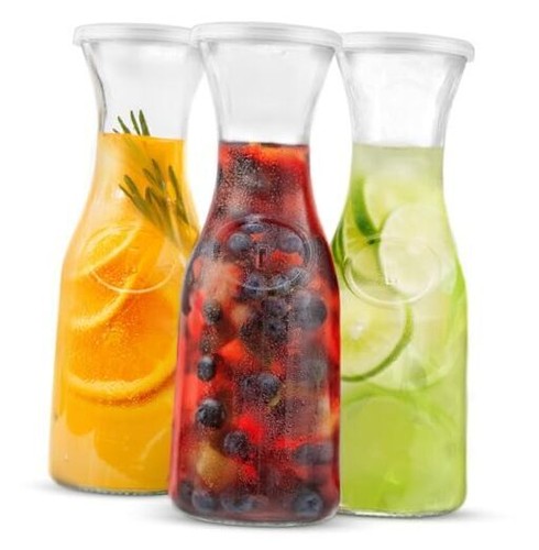 Glass Carafe, Mimosa Bar Supplies, Carafe Pitchers with Lid, Glass Set ...
