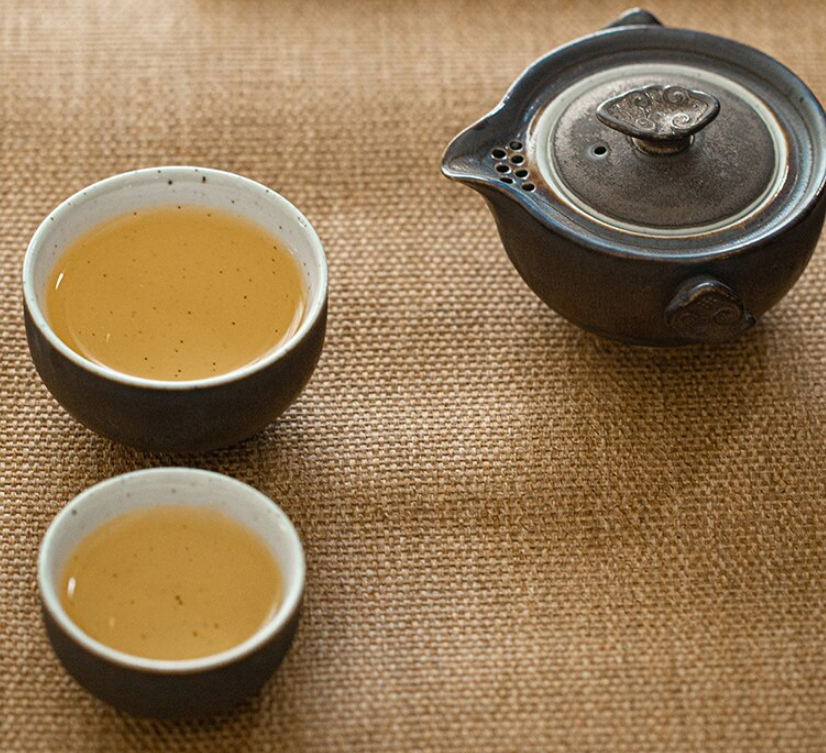 Small Bronze Portable Ceramic Tea Set Travel Teapot Tea Cup Loose Leaf ...