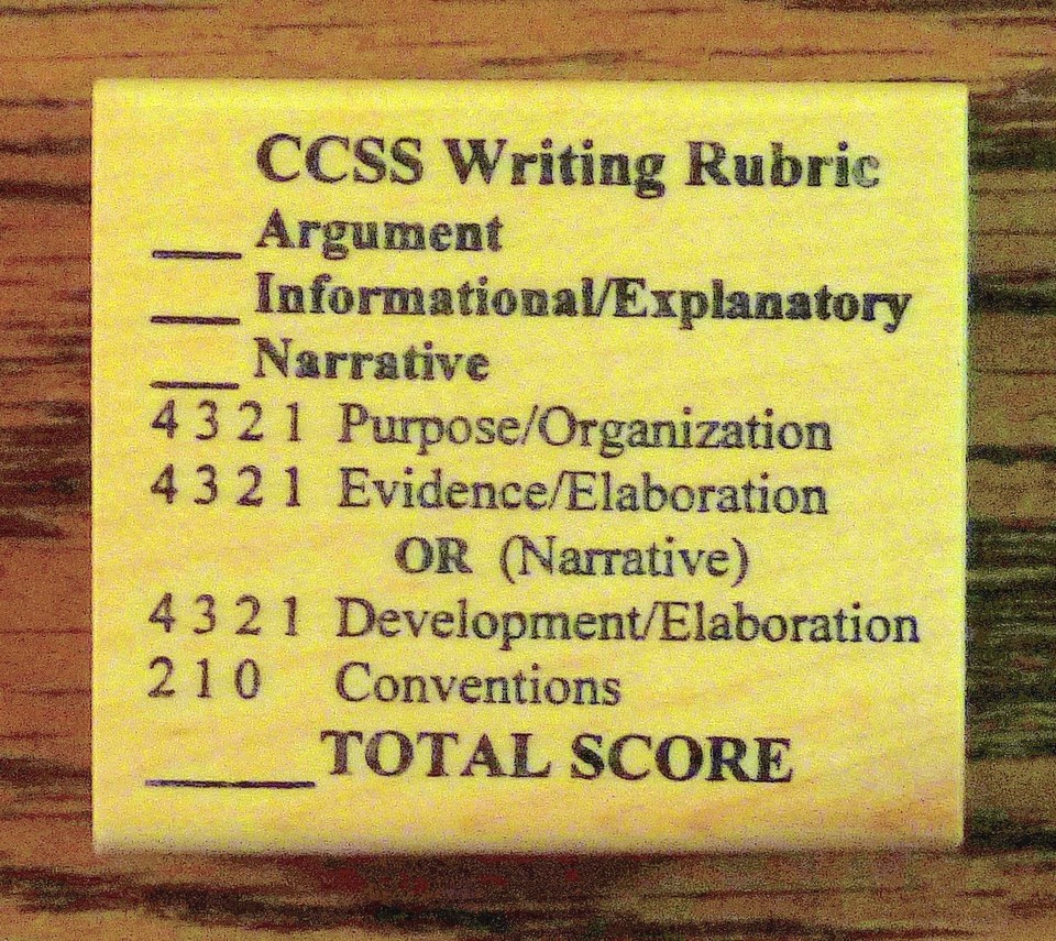 CCSS Writing Rubric, Common Core Teacher's Wood Mounted Rubber Stamp | eBay