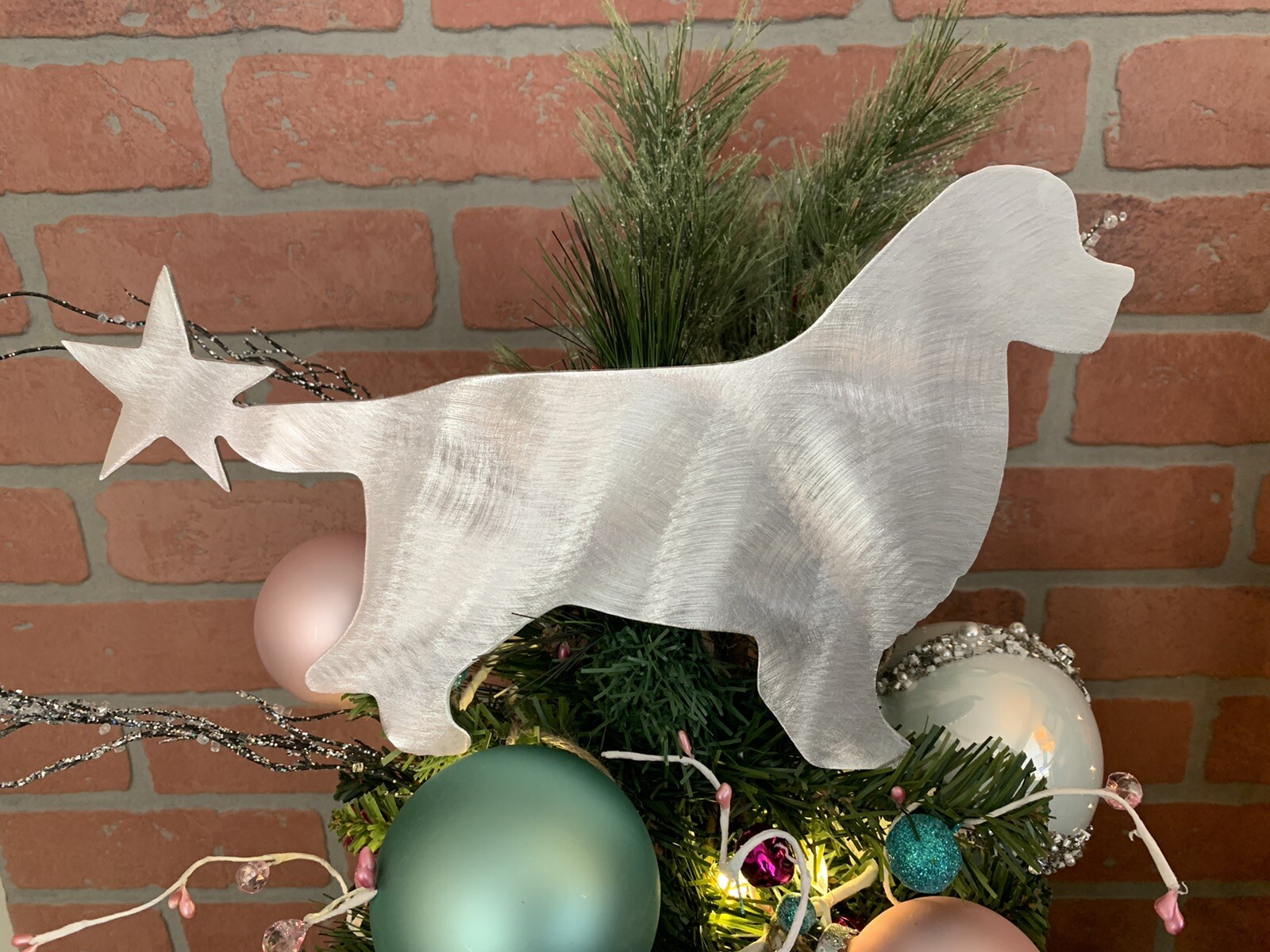 Newfoundland with Star, Dog Tree Topper, Wreath Decor, Holiday | eBay