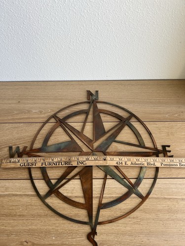 Nautical Compass Rose Metal Wall Art- Copper/Bronzed Plated | eBay