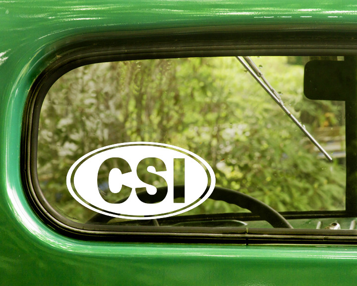 2 CSI CRIME SCENE INVESTIGATION DECAL Oval Sticker For Car Truck Window ...
