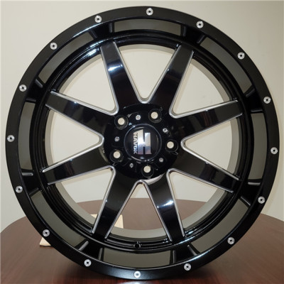 Havok H112 Jeep 5 Wheels 20"X9 +12 Offset Off Road Black Machined ...