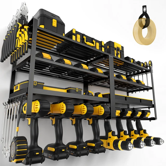 Power Tool Organizer 4 Layers Metal Power Tool Storage Rack w/Screwdriver Holder | eBay