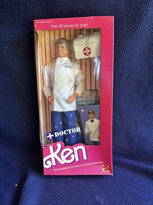 Vtg Mattel Doctor Ken 4118 Doctor to Handsome Date 1987 Doll Vintage ...