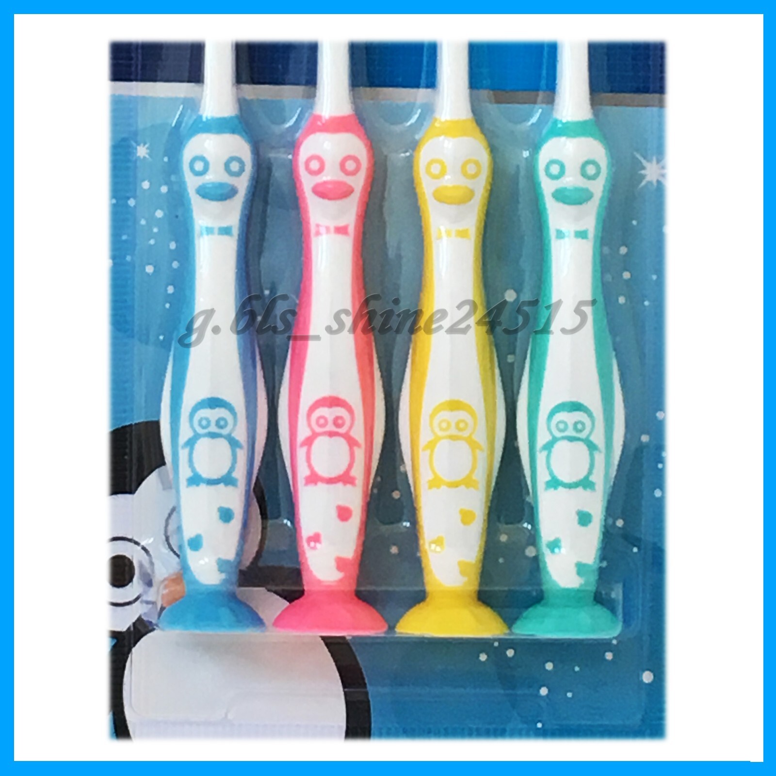 4 Pack Kids Toothbrush Penguin Soft Assorted Brush Oral Dental Care ...