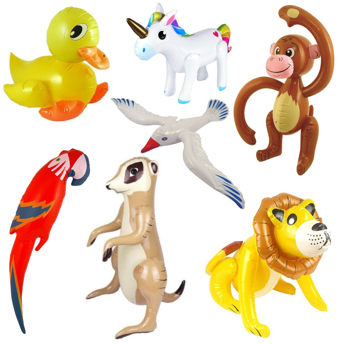 Blow Up Inflatable Animals Reusable Toys Fancy Dress Party Decor Zoo ...