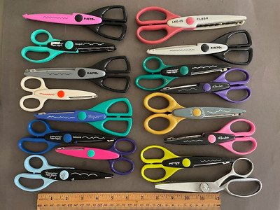 LOT OF 16 SCRAPBOOKING EDGERS SISSORS X-ACTO, FISKARS, KRAFT, CREATIVE ...