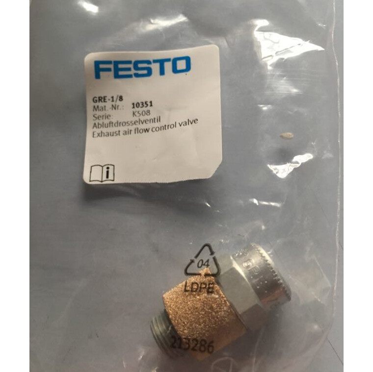 1PC New FESTO GRE-1/8 10351 Exhaust Air Flow Control Valve Free ...