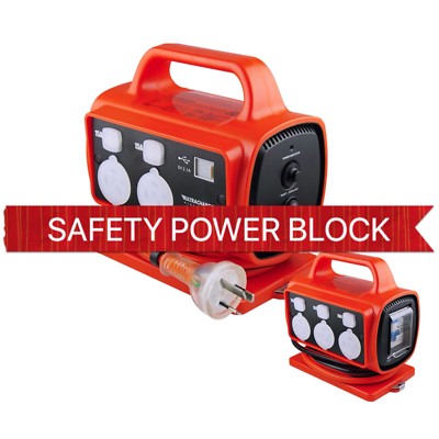 5 WAY 15A RCD / MCB POWER OUTLET / SAFETY BOX / PORTABLE POWER BOARD ...