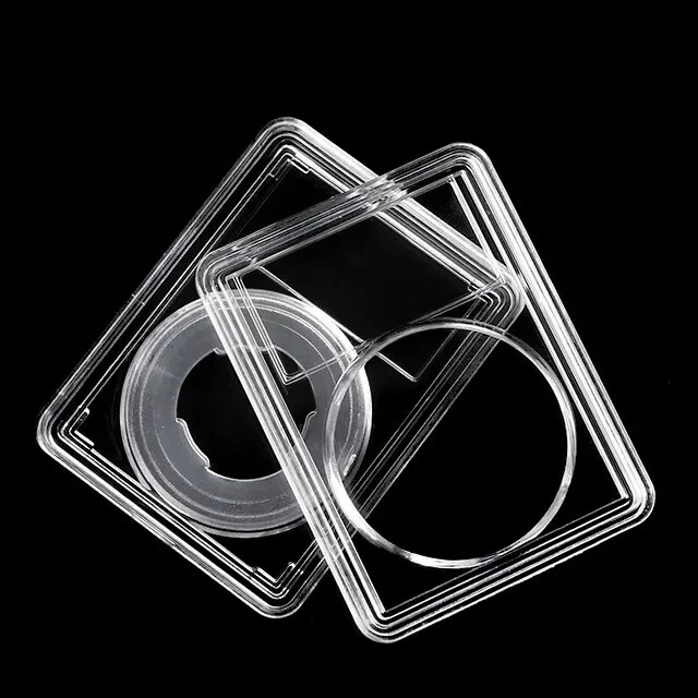8-Pack Premium Acrylic Coin Slab Holder 39mm Ring for One Ounce Silver ...