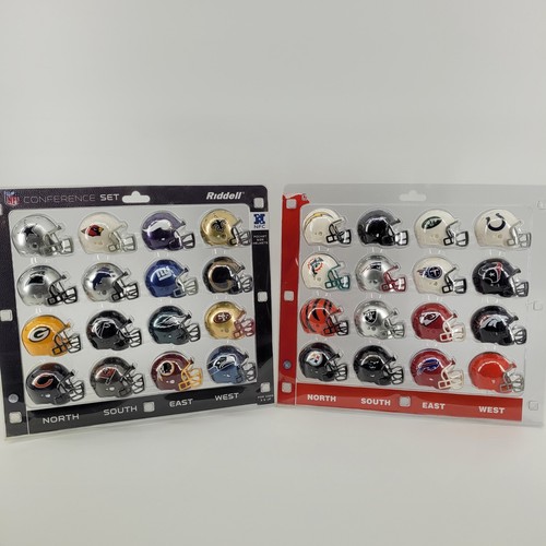 Riddell NFL NFC AFC Pocket Size Helmets Conference Set 32 Piece ...