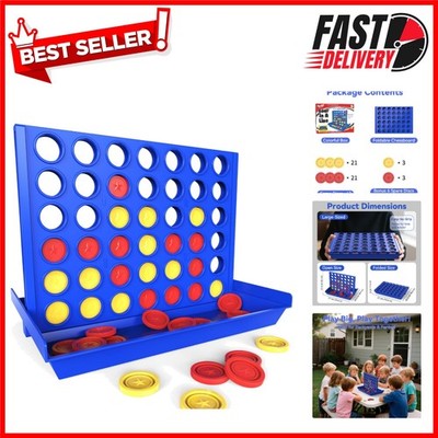 Educational 4 in a Row Board Game for Kids 3-8 | Foldable Family Fun ...
