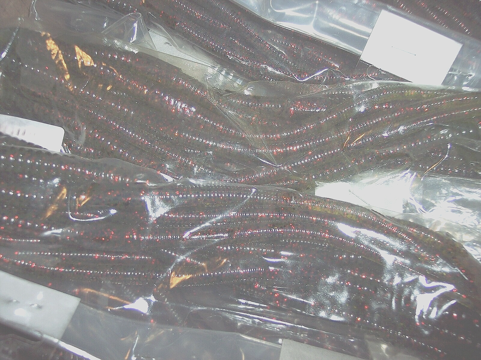 Manns 12" Jelly Worm 10 PK Watermelon Red Magic Bass Fishing Lure ...