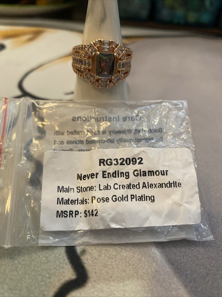 Bomb Party Ring Sz 8 June 2025 "Never Ending Glamour" LC Alexandrite ...