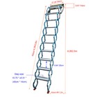 Attic Extension Ladder 9.2ft Frame Wall Mounted Loft Ladder 10+2 Steps ...