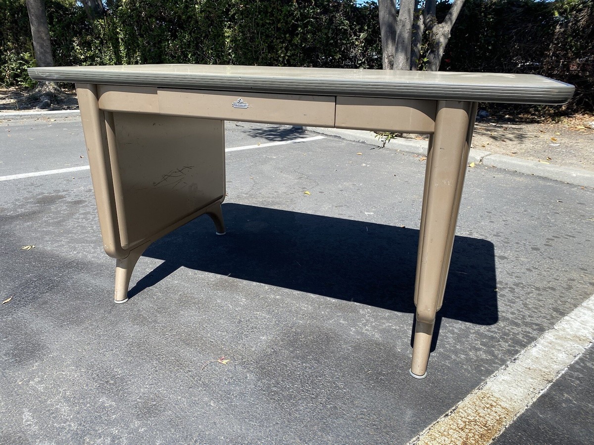 Basic Metal All Steel Desk Abstract Style Metal Table Base ECon