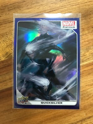 2023 Upper Deck Marvel Platinum Blue Rainbow Quicksilver #50 | eBay