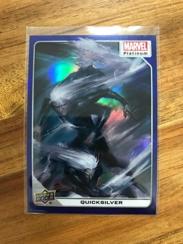 2023 Upper Deck Marvel Platinum Blue Rainbow Quicksilver #50 | eBay