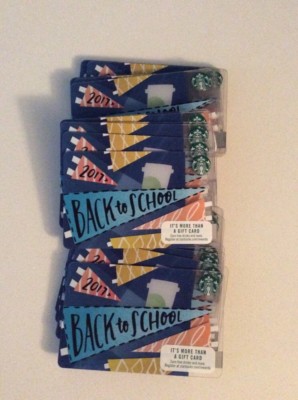 23 ct LOT BACK TO SCHOOL STARBUCKS CARD 2017 No Value Loaded Yet | eBay