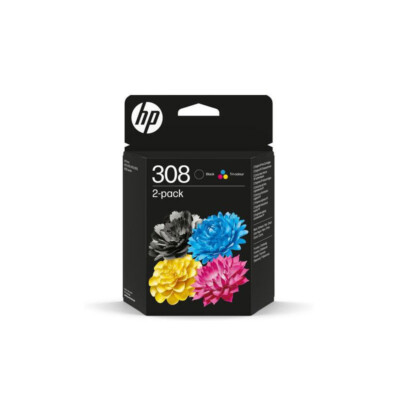 HP 308 Ink Cartridges Black & Color for HP Envy 6520e 6110e 6120e 6132e ...