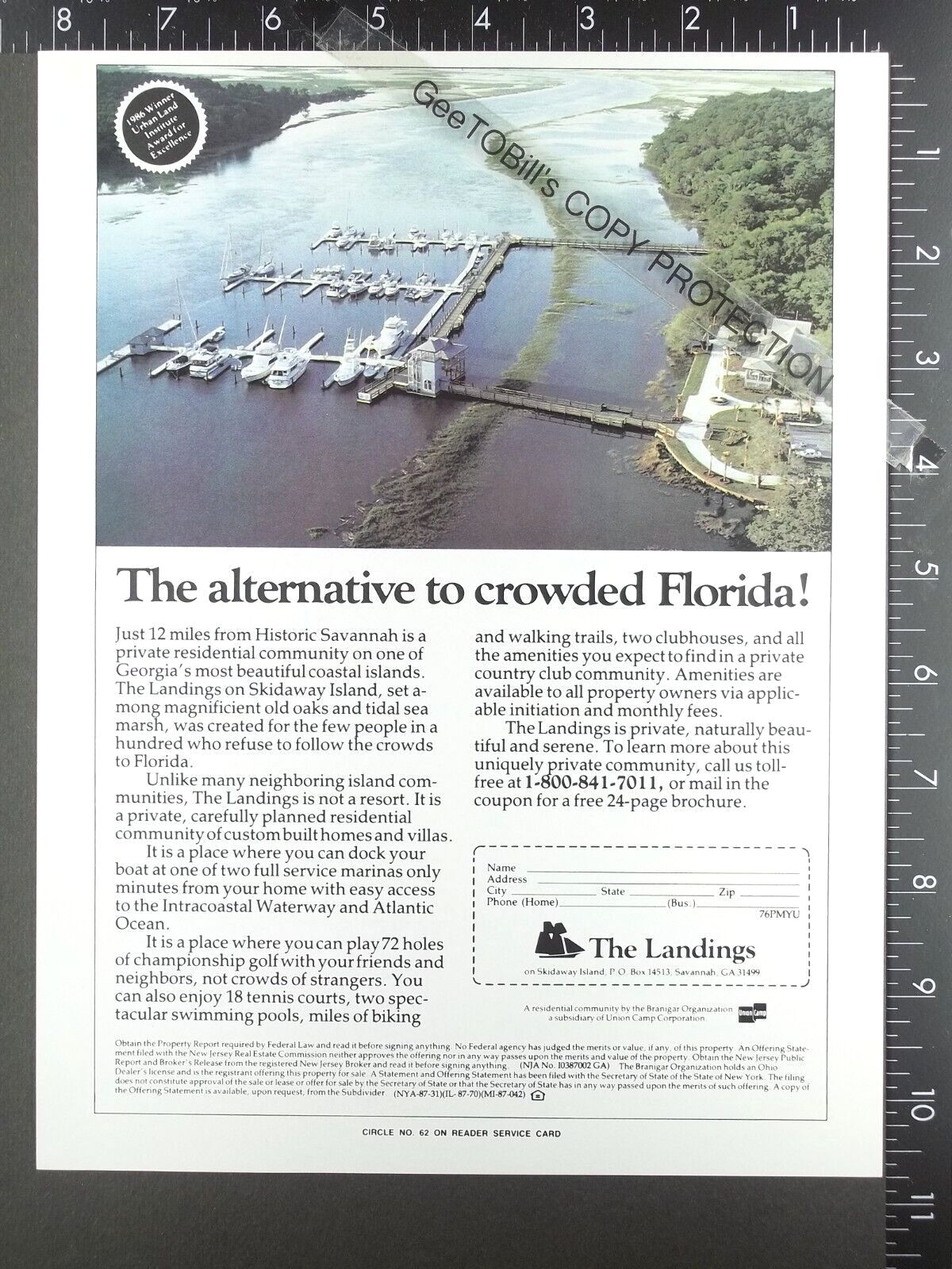 1987 ADVERTISEMENT for The Landings Skidaway Island Savannah GA docks ...